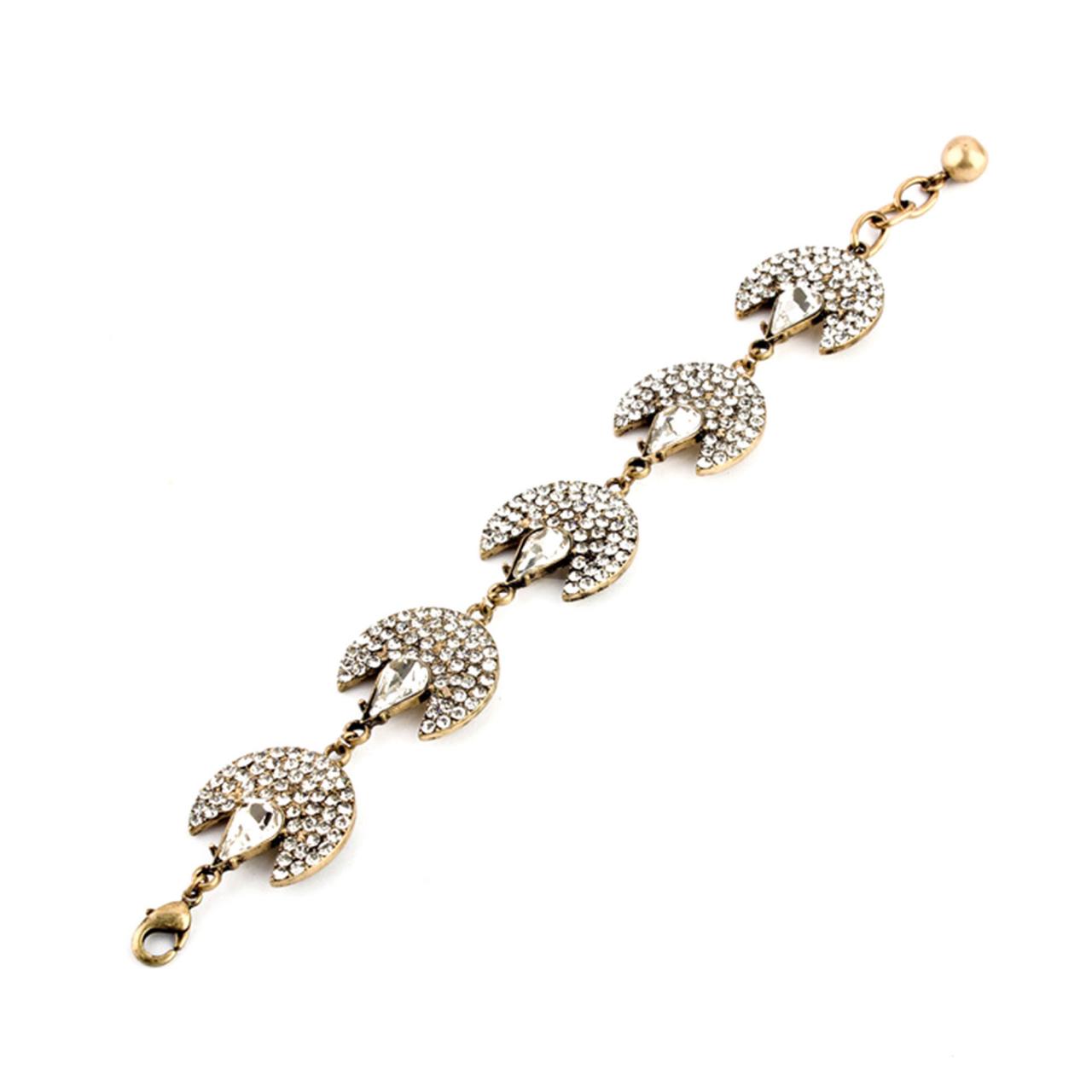 Fan Bracelet / Charm Bracelet / Sparkly Bracelet / Gold Chain Bracelet ...