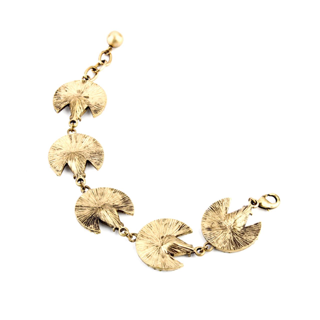 Fan Bracelet / Charm Bracelet / Sparkly Bracelet / Gold Chain Bracelet ...